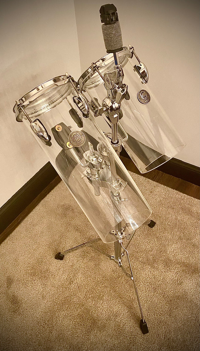 DrumPickers 12x6” and 15x6” Crystal Clear Silo Drums with Double Tom S